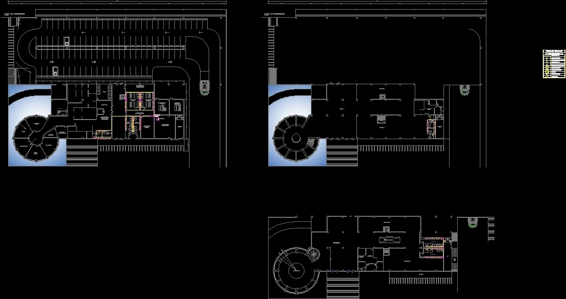 Riverfront Mixed-Use Museum, Library, Offices--Water Plumbing DWG Block ...