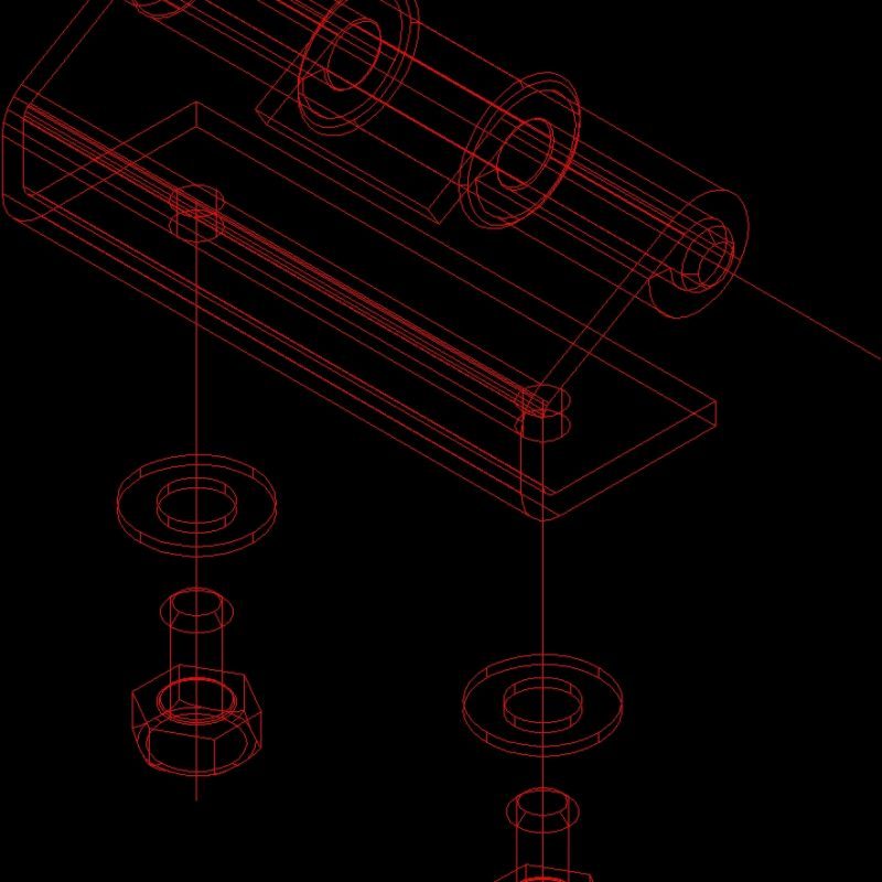 Robust Hinge 3D DWG Model for AutoCAD • Designs CAD