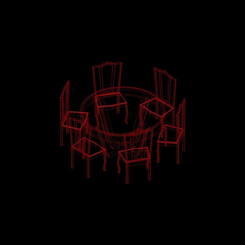 Round Table 3D DWG Model for AutoCAD • Designs CAD