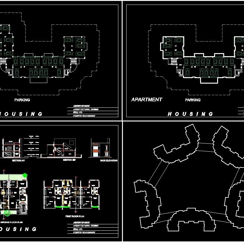Row House DWG Block for AutoCAD • Designs CAD