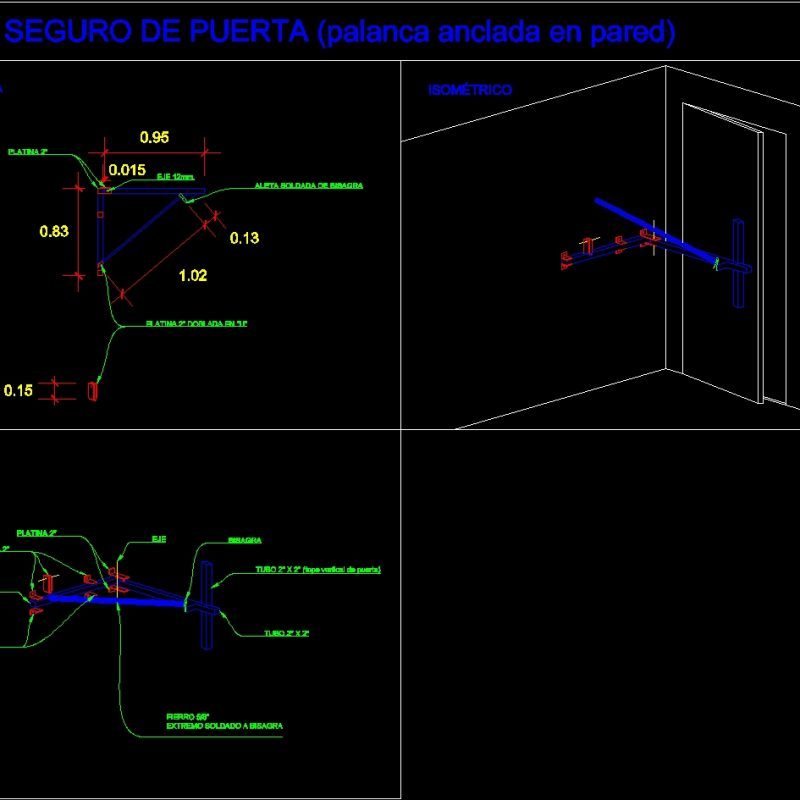 Safe Door Nocturne DWG Block for AutoCAD • Designs CAD
