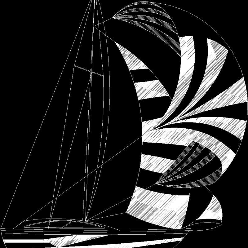Sailing Ship - Elevation DWG Elevation for AutoCAD • Designs CAD