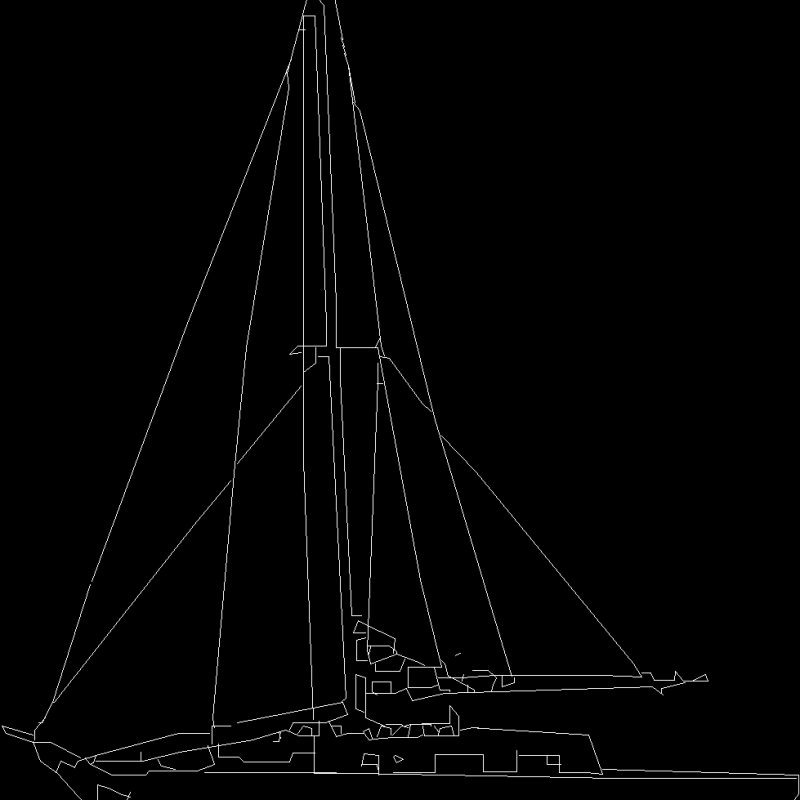 Sailling Ship 006 DWG Block for AutoCAD • Designs CAD