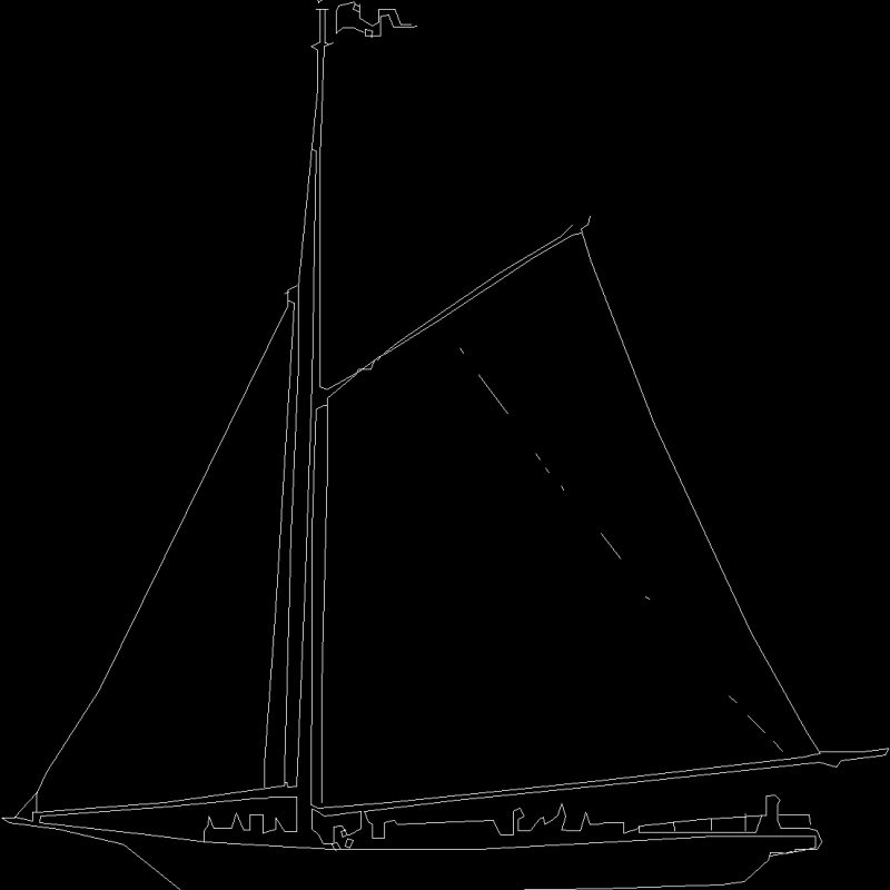 Sailling Ship 011 DWG Block for AutoCAD • Designs CAD