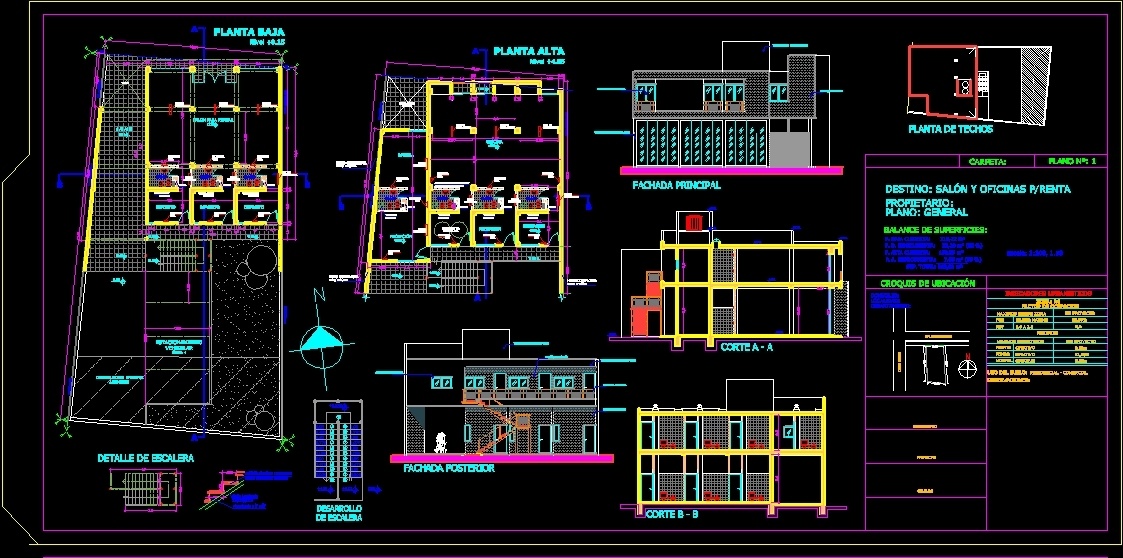 Saloon And Offices For Rent DWG Block for AutoCAD • Designs CAD
