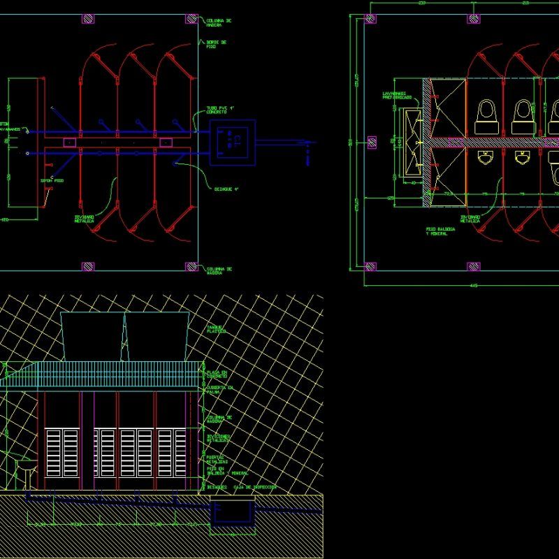 School Sanitary Unit DWG Block for AutoCAD • Designs CAD
