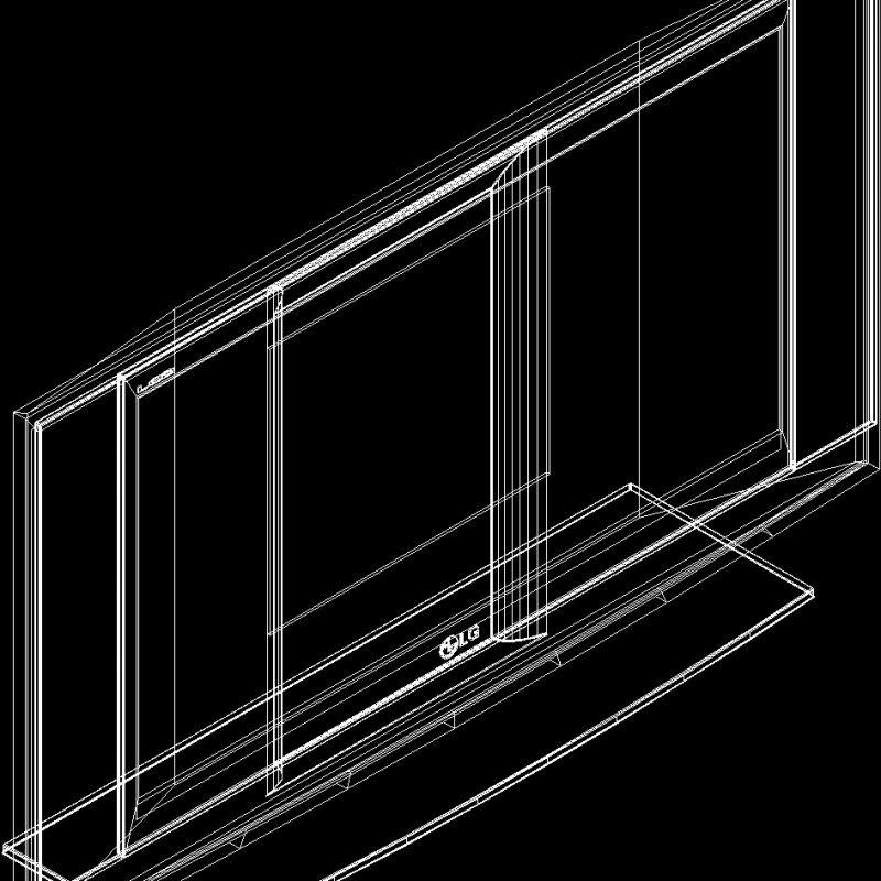 Screen Tv DWG Block for AutoCAD • Designs CAD