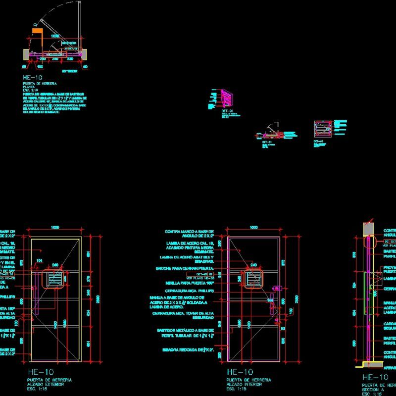 Security Door DWG Plan for AutoCAD • Designs CAD