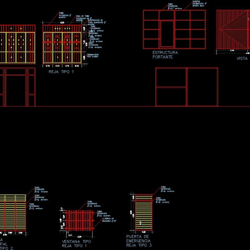 Security Gate Grillwork DWG Block for AutoCAD • Designs CAD