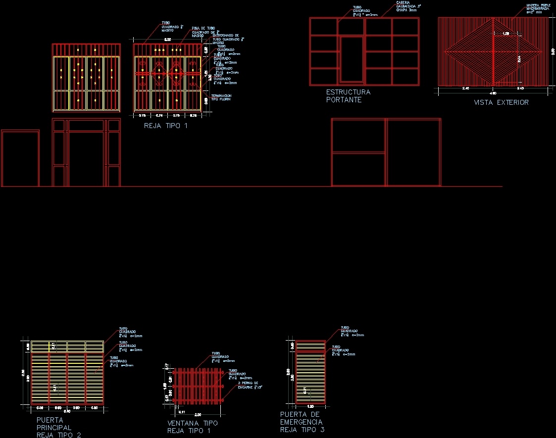 Security Gate Grillwork DWG Block for AutoCAD • Designs CAD