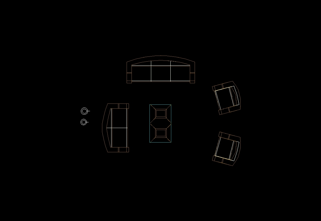 Set Of Living In Ratan- 3D DWG Model for AutoCAD • Designs CAD