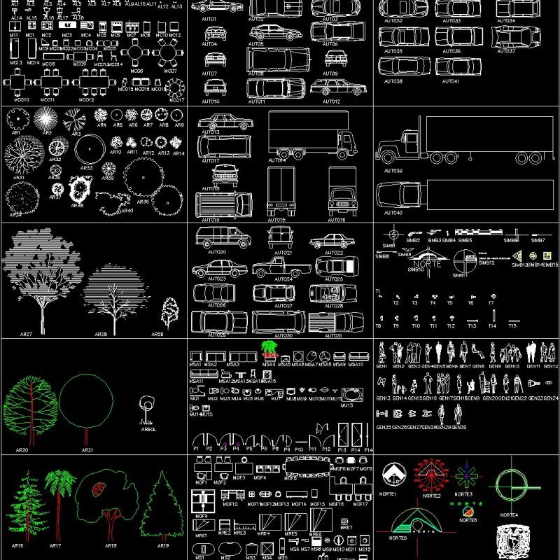 Several Blocks DWG Elevation for AutoCAD • Designs CAD