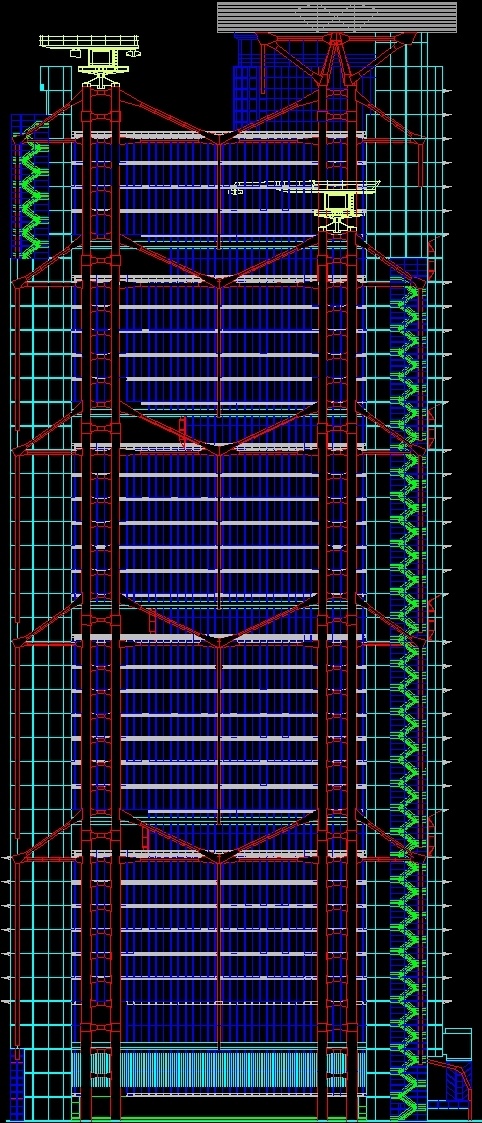 Shangay Bank - Norman Foster DWG Elevation for AutoCAD • Designs CAD