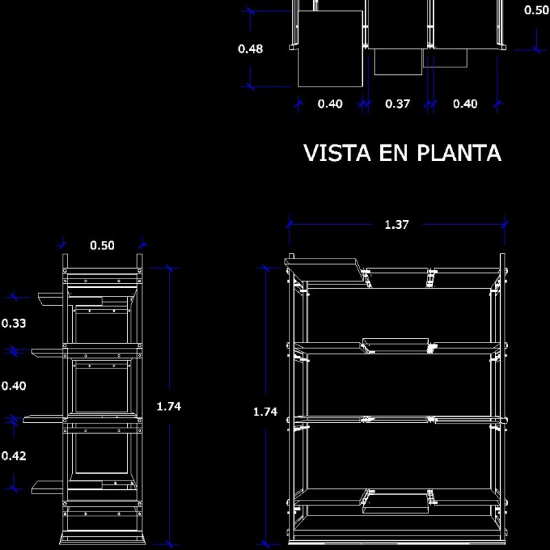 Shelf Mm - Views DWG Block for AutoCAD • Designs CAD