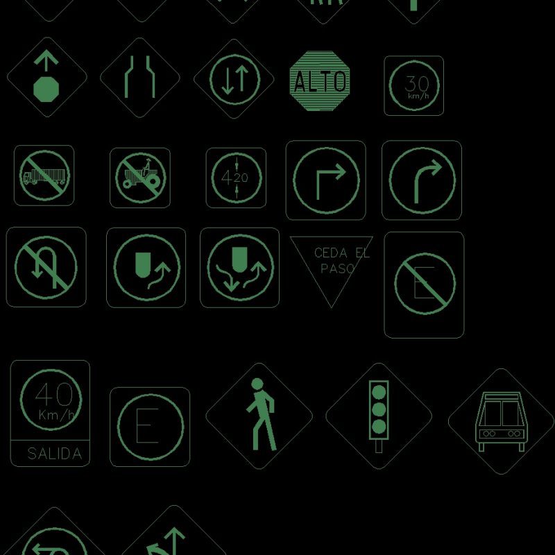 Signs DWG Block for AutoCAD • Designs CAD