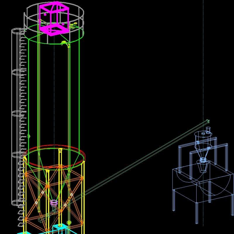 Silo 3D DWG Model for AutoCAD • Designs CAD
