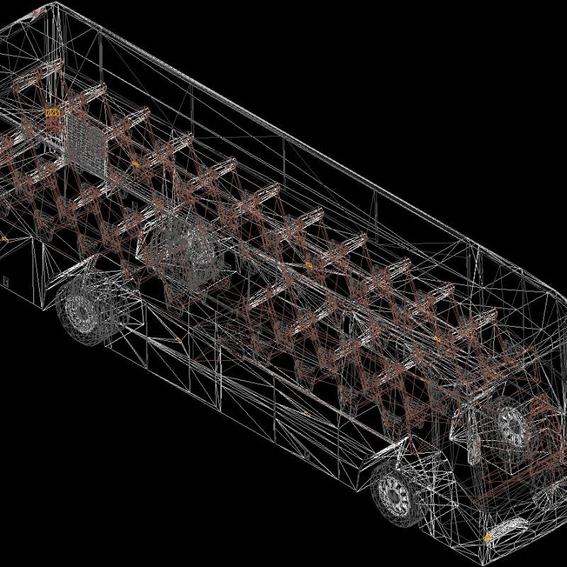 Simple Bus 3D DWG Model for AutoCAD • Designs CAD