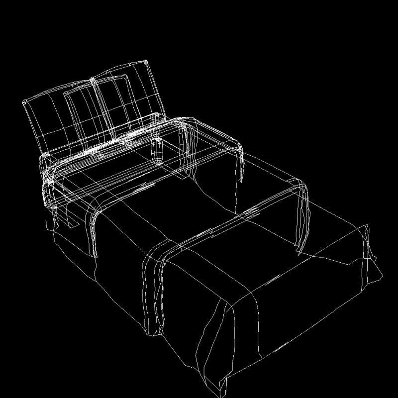 Single Bed 3D DWG Model for AutoCAD | DesignsCAD
