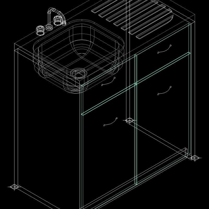 Sink 3D DWG Model for AutoCAD • Designs CAD