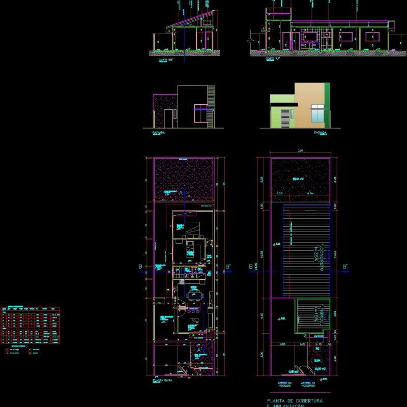 Small House 70m2 DWG Block for AutoCAD • Designs CAD