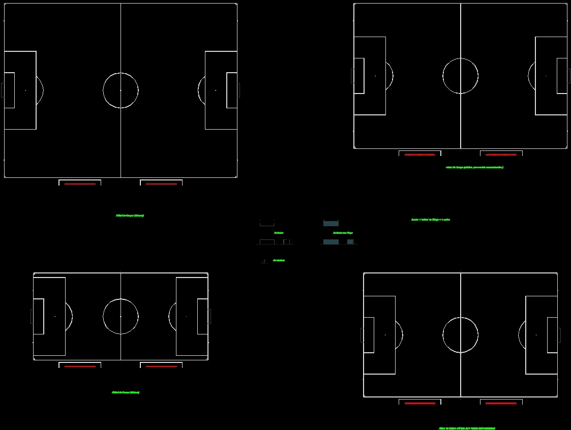 Soccer Field DWG Block For AutoCAD Designs CAD