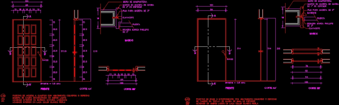 Solid-Core Door DWG Detail for AutoCAD • Designs CAD