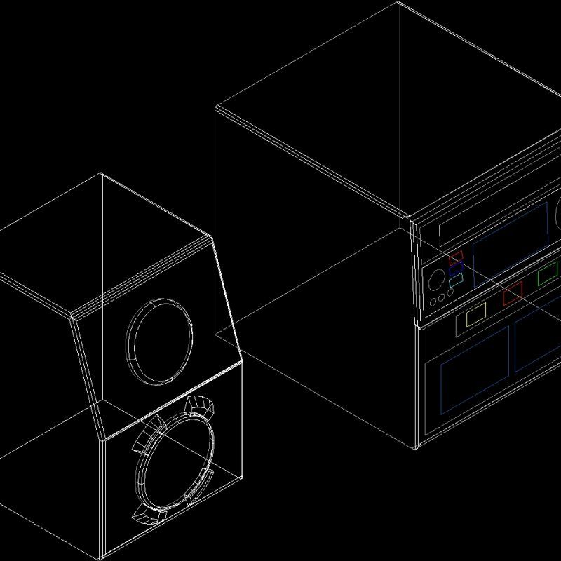 Sound Equipment 3D DWG Model for AutoCAD • Designs CAD