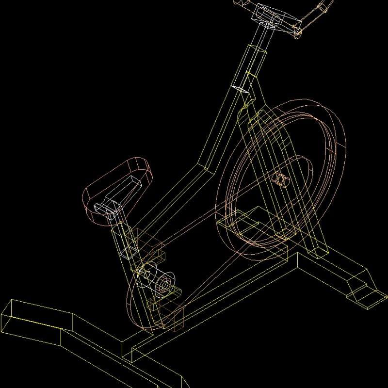 Spinning Bycicle 3D DWG Model for AutoCAD • Designs CAD