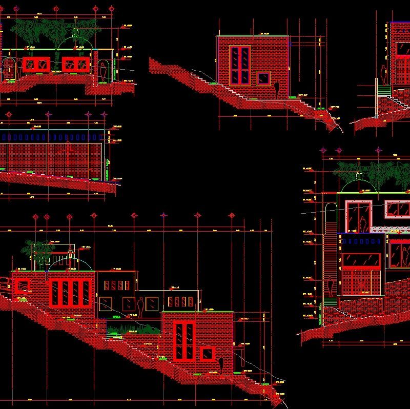 Split-Level House DWG Section for AutoCAD • Designs CAD