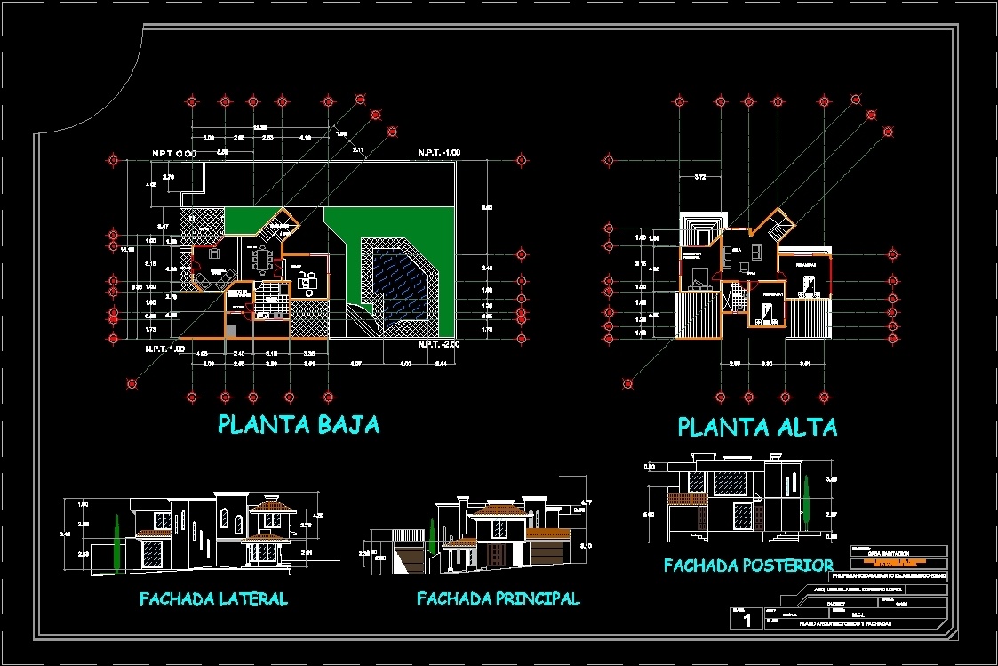 Split Level House DWG Section For AutoCAD Designs CAD