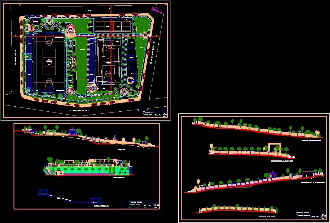 Sport Complex DWG Section for AutoCAD • Designs CAD