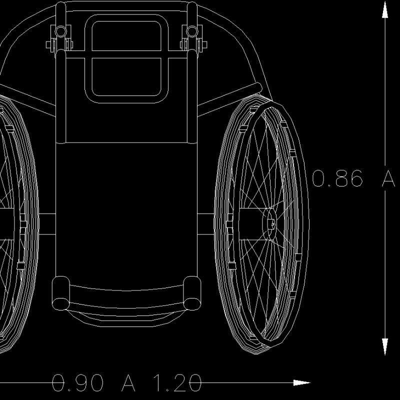 Sport Wheelchair For Basketball DWG Block for AutoCAD • Designs CAD