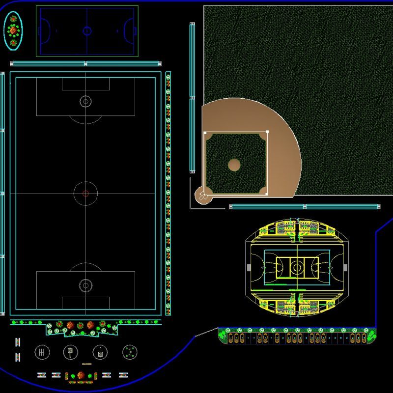 Sports Scene DWG Block for AutoCAD • Designs CAD