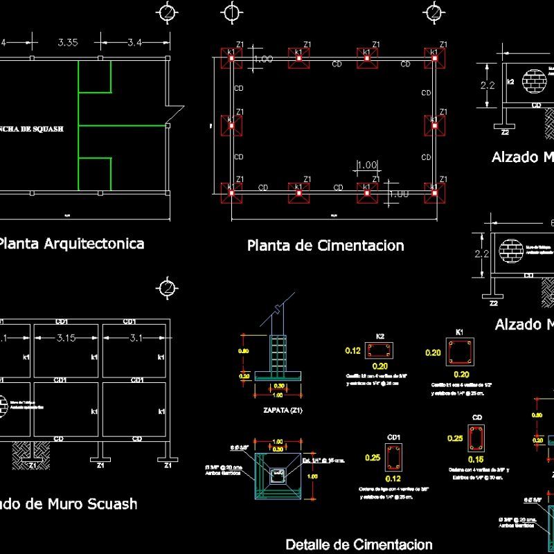 Squash Court DWG Block for AutoCAD • Designs CAD