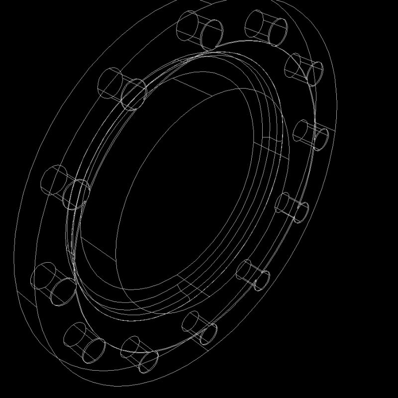 Steel Flange For Welding - 3D DWG Model for AutoCAD | DesignsCAD