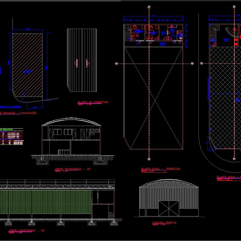 Structural Mechanics Workshop Metal Shed DWG Block for AutoCAD ...