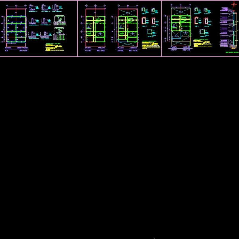 Structural Project House 3 Levels DWG Full Project for AutoCAD ...