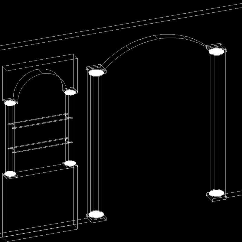 Stucco Arch For Saloon 3D DWG Model for AutoCAD • Designs CAD