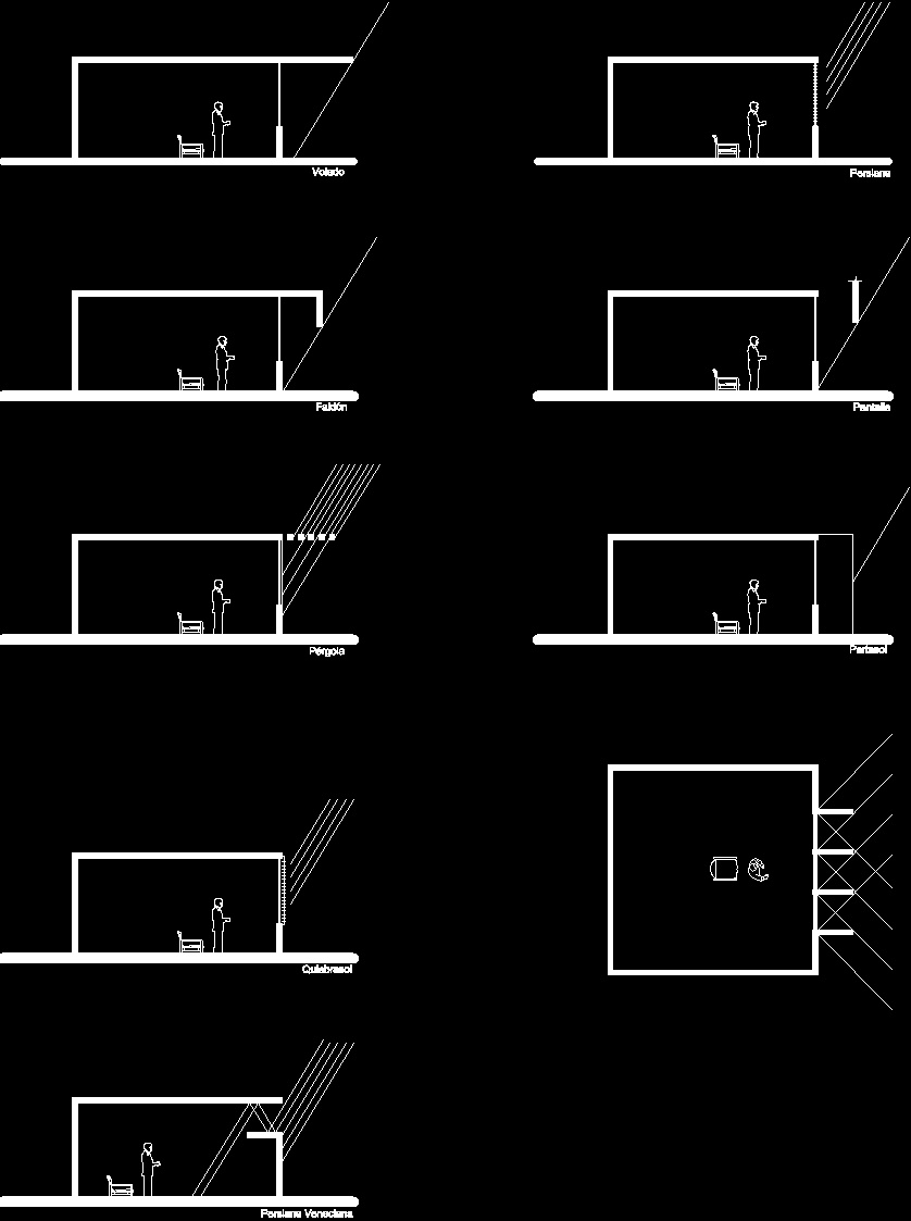 Sunlight Control With Architectural Forms DWG Block for AutoCAD ...