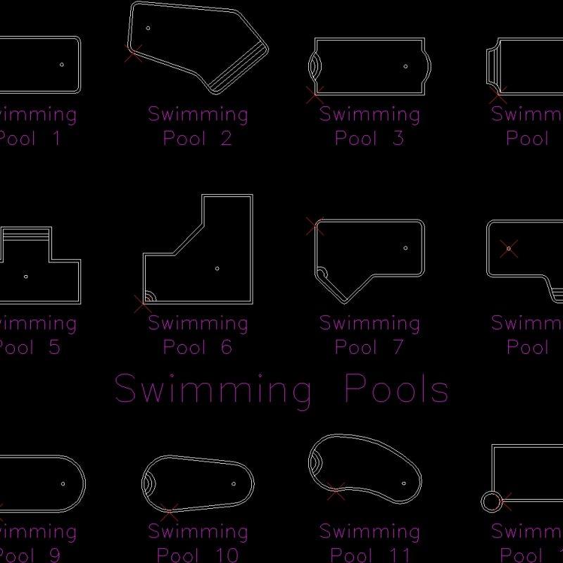 Swimming Pool 2D DWG Block for AutoCAD • Designs CAD