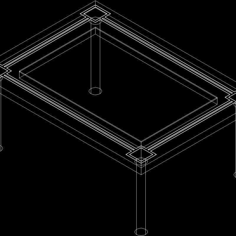 Table 3D DWG Model for AutoCAD • Designs CAD
