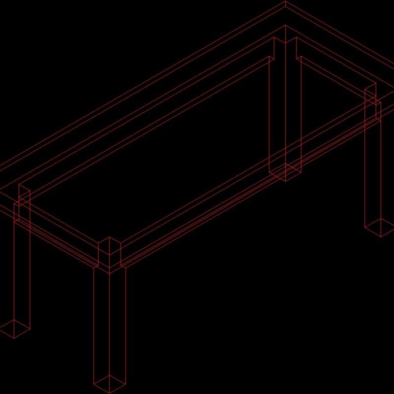 Table 3D DWG Model for AutoCAD • Designs CAD