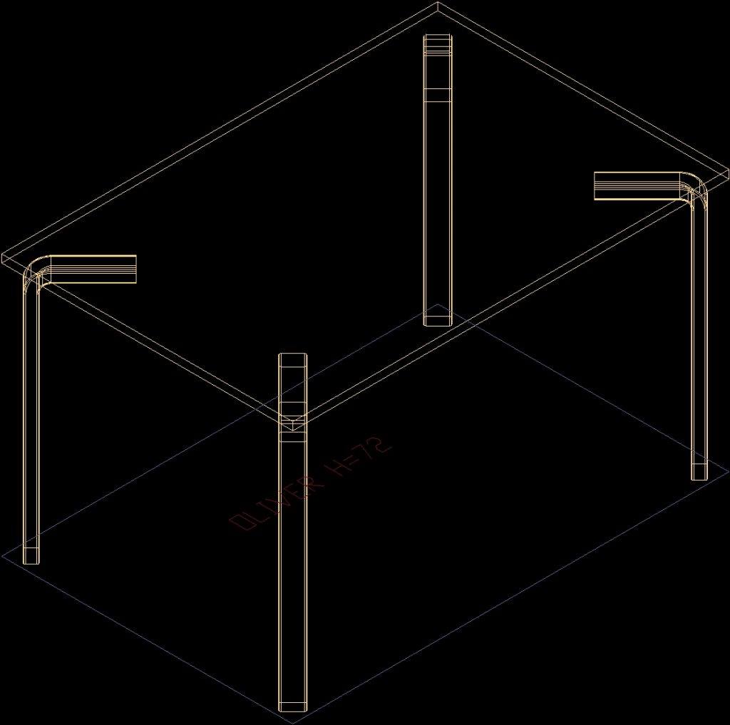 Table 3D DWG Model for AutoCAD • Designs CAD