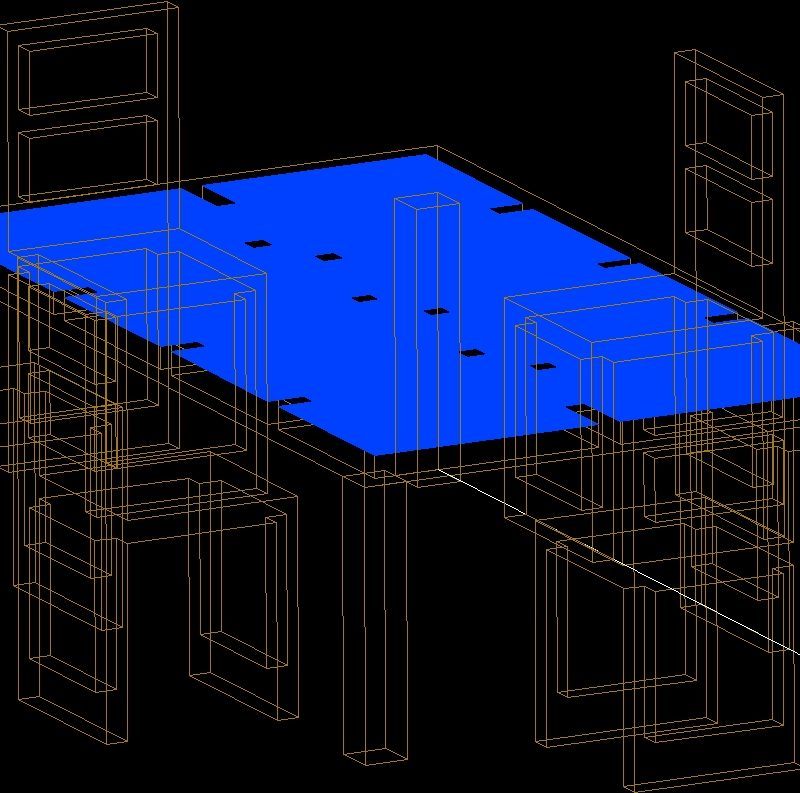 Table For Dining Room 3D DWG Model for AutoCAD • Designs CAD