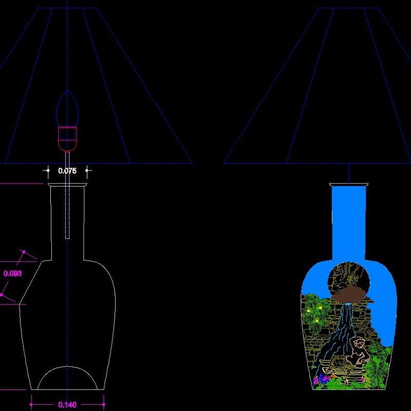 Table Lamp DWG Block for AutoCAD • Designs CAD
