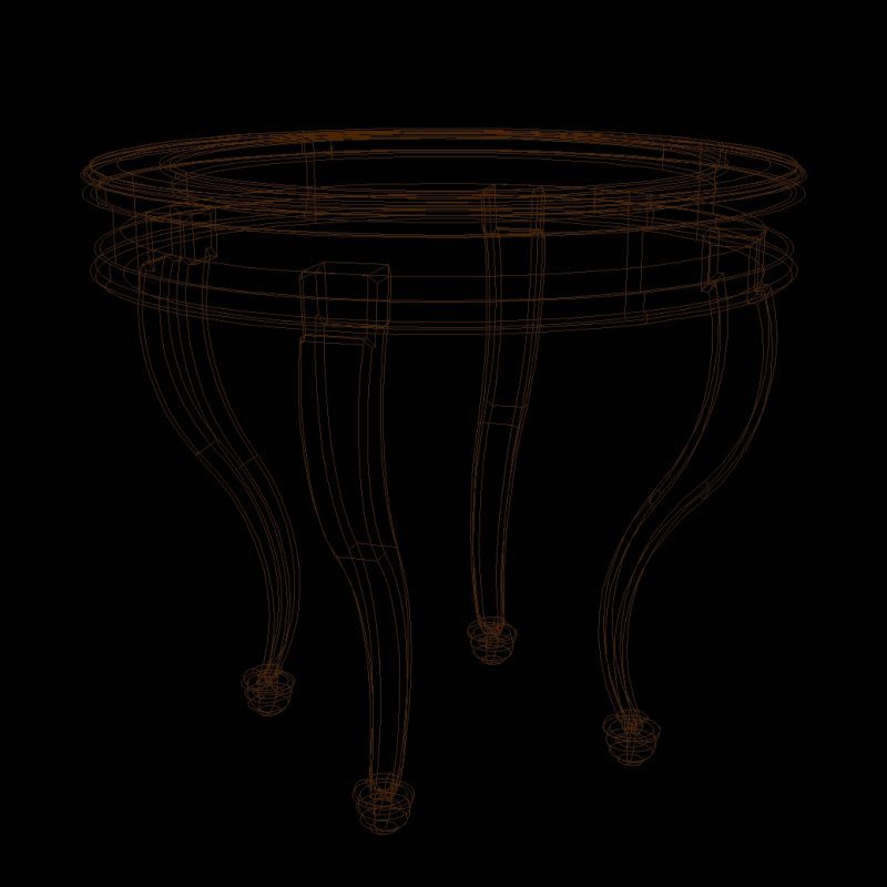 Table With Curved Legs - 3D DWG Model for AutoCAD • Designs CAD