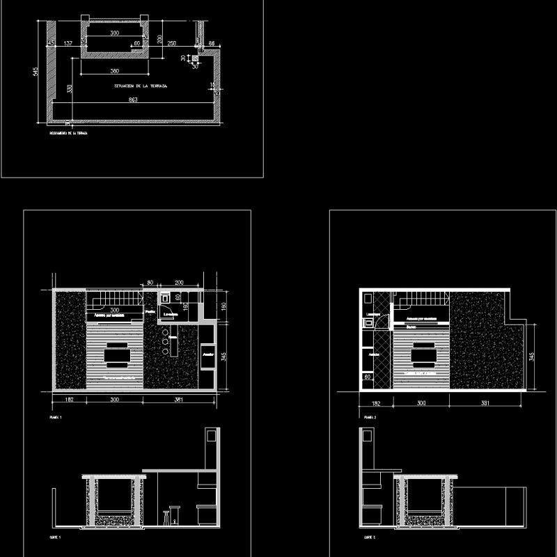 Terrace - Extension DWG Section for AutoCAD • Designs CAD