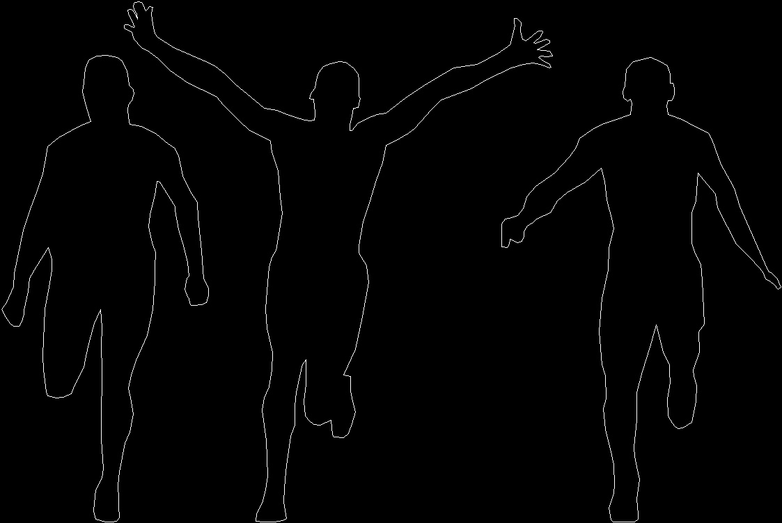 Three Corridors Finishing Line DWG Block for AutoCAD • Designs CAD