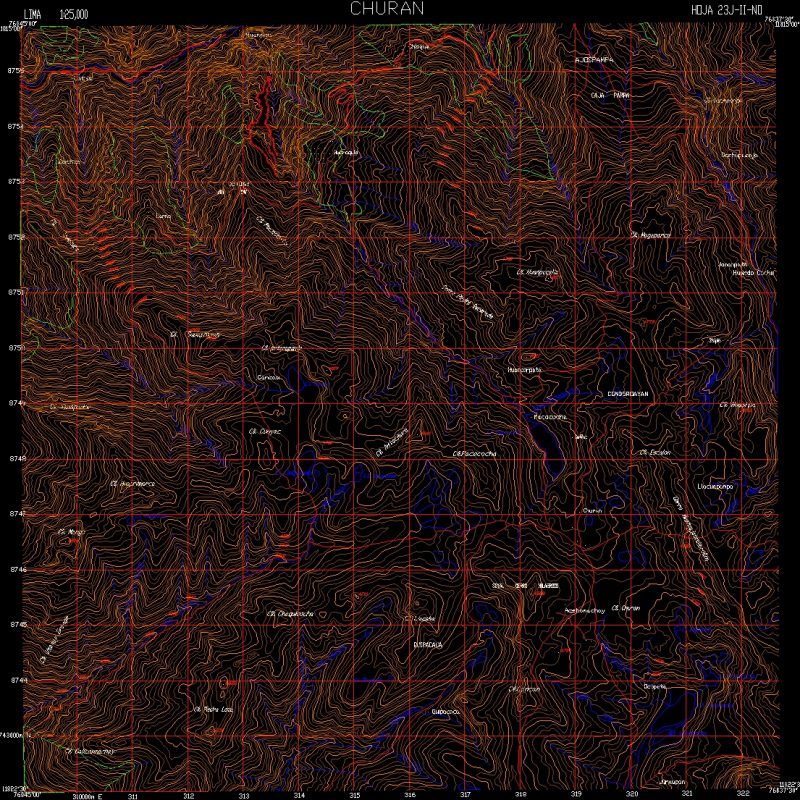 Topographic Map Churan DWG Block for AutoCAD • Designs CAD