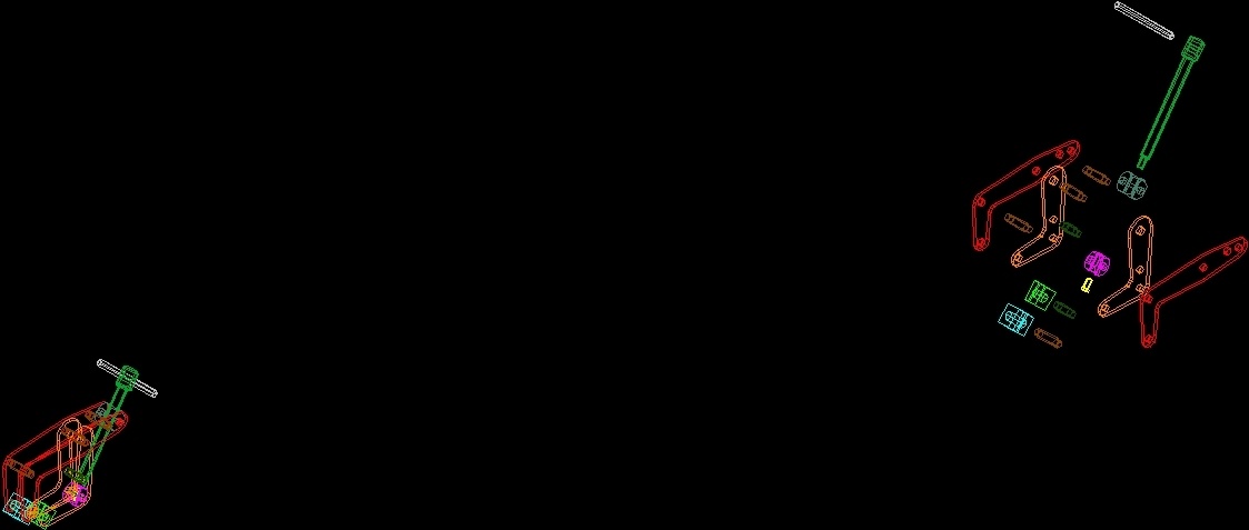 Torque Bracket - Exploded 3D DWG Model for AutoCAD • Designs CAD